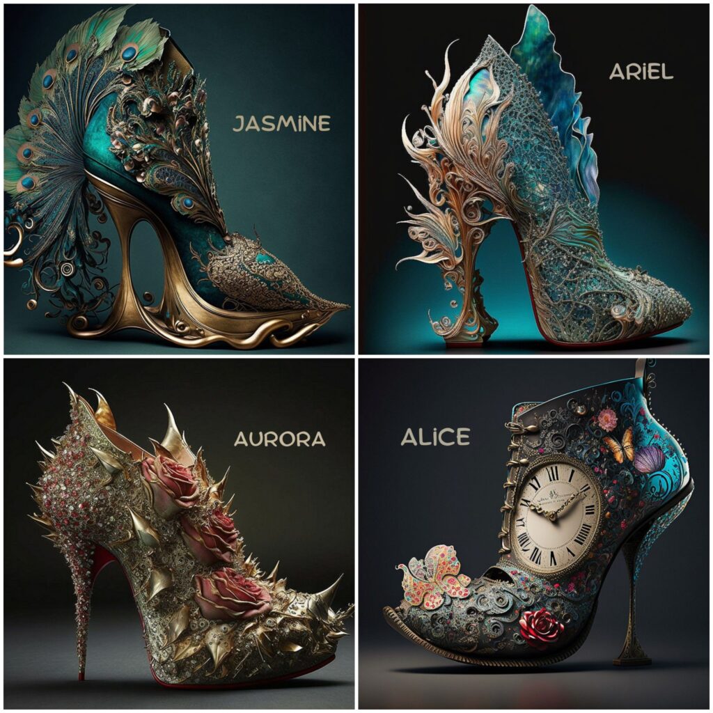 Disney princess inspired heels - www.absurd.link
